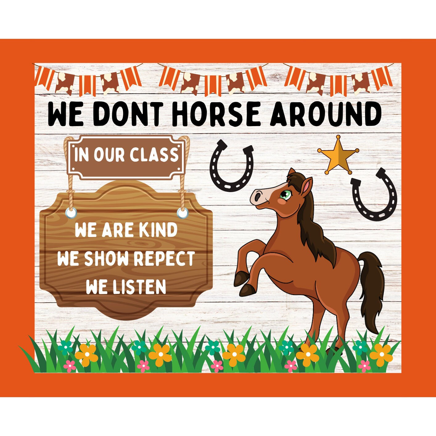 Western Bulletin Board Printable, Classroom Expectations Bulletin Board ...
