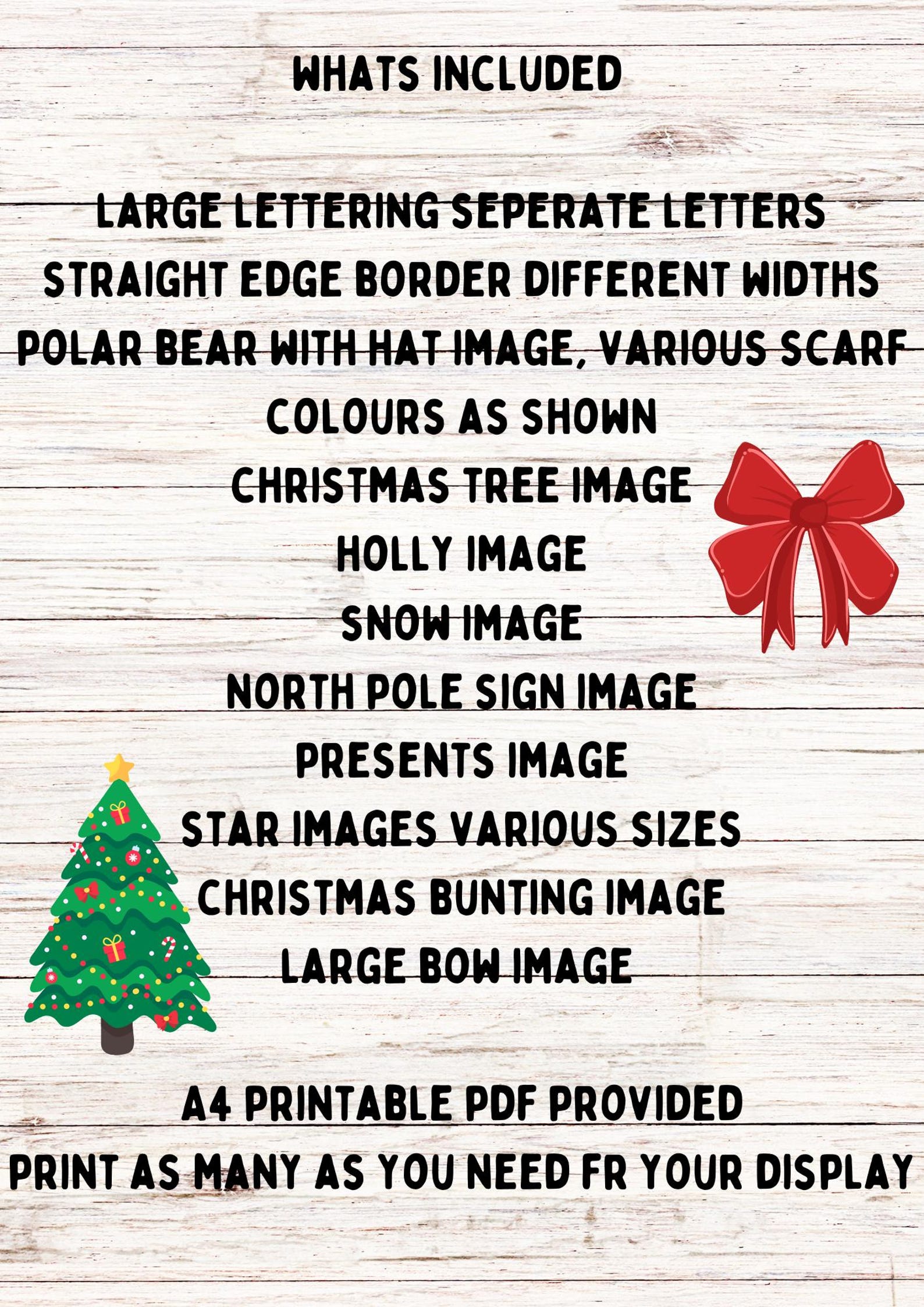 Christmas Bulletin Board Printable, Polar Bear Bulletin Board, North ...