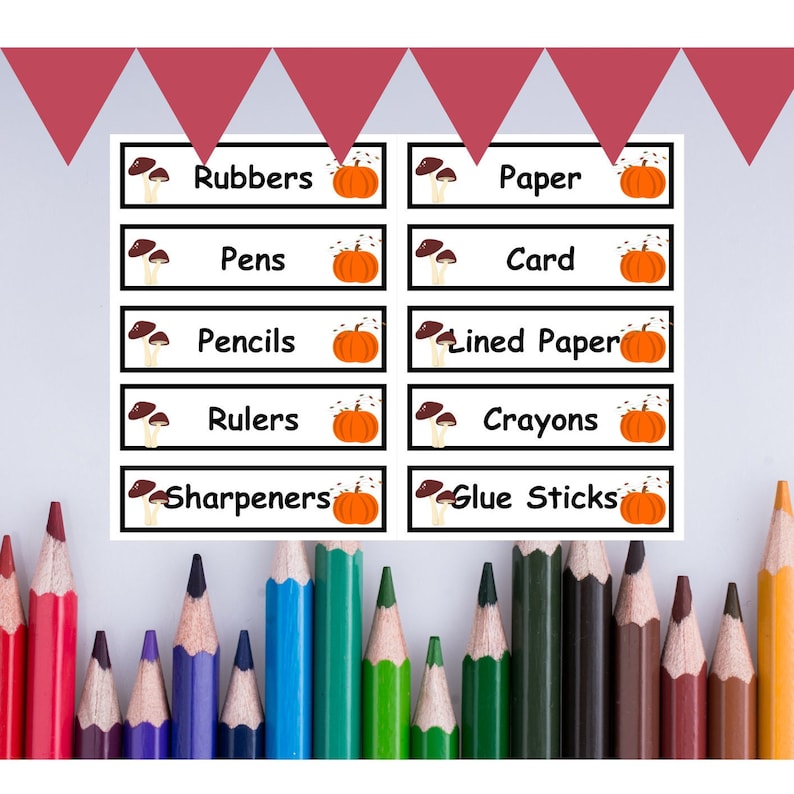 Teacher Trolley Labels, Fall Decor, Fall Theme, Printable Labels ...