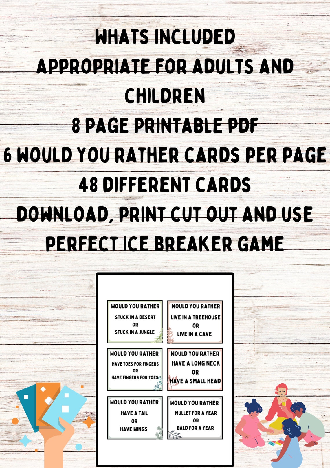Ice Breaker Games Printable, Would You Rather Ice Breaker Game ...
