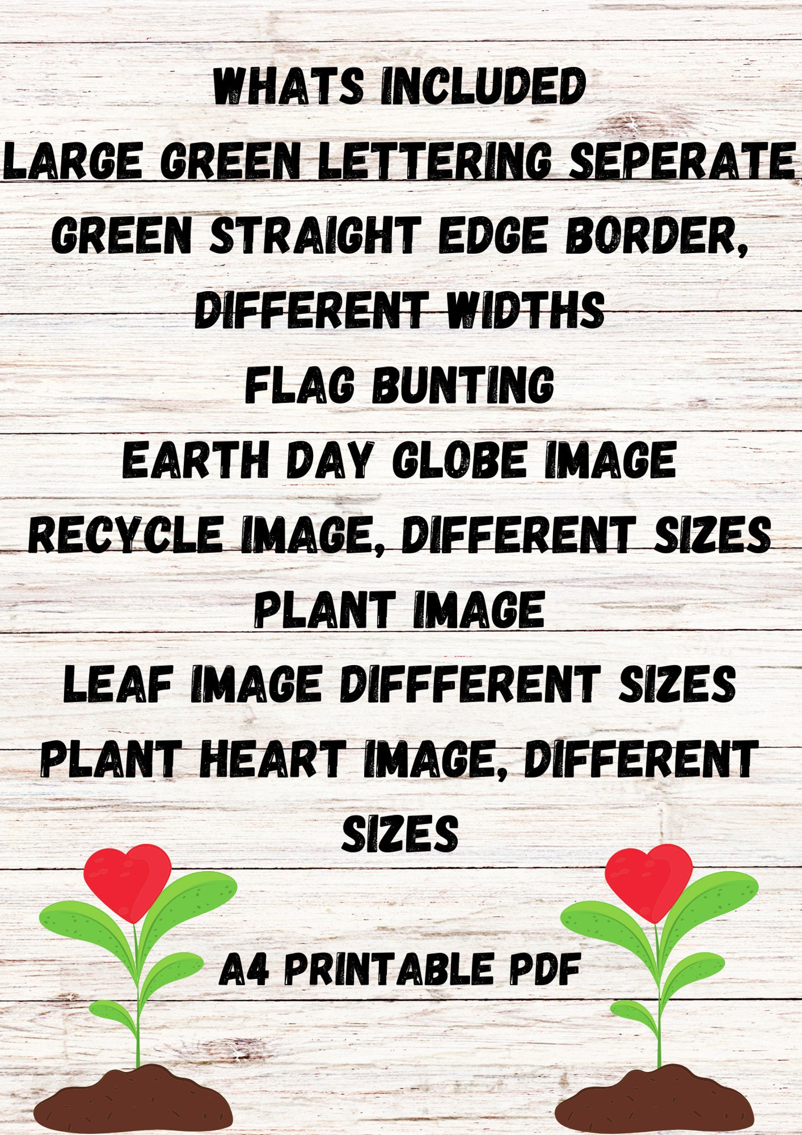 Earth Day Bulletin Board, Printable Earth Day Bulletin, Reduce Reuse ...