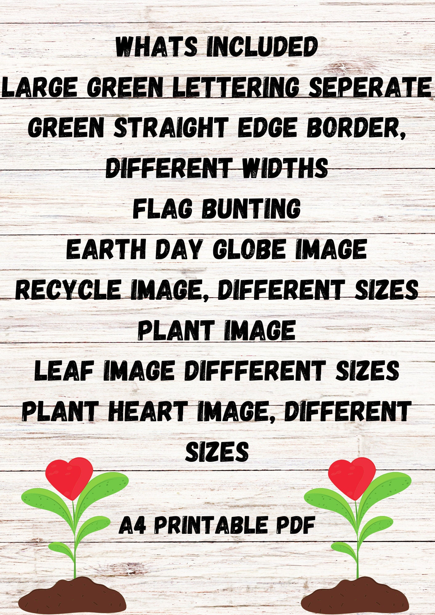 Earth Day Bulletin Board, Printable Earth Day Bulletin, Reduce Reuse ...