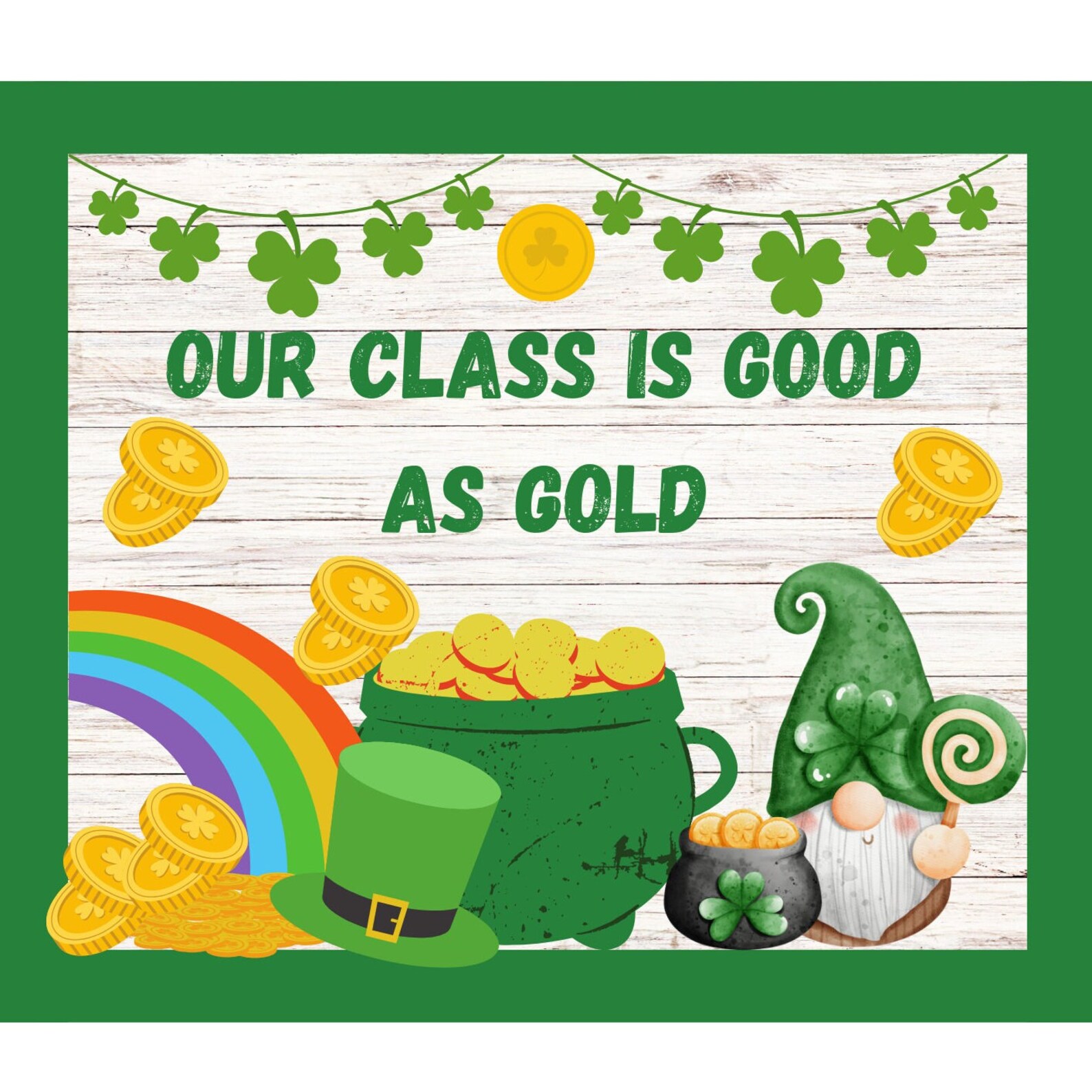 St Patricks Day Bulletin Board Printable, St Paddys Day Bulletin Board ...