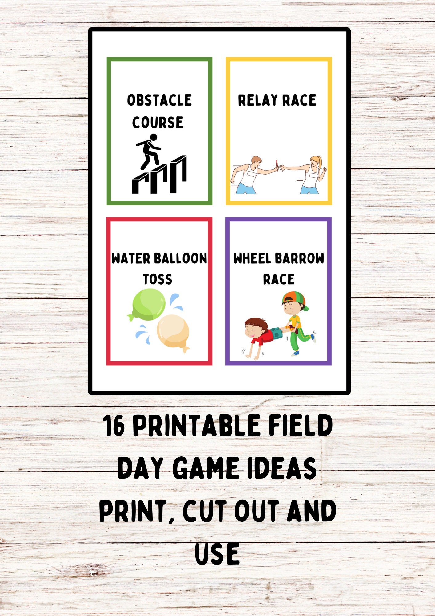 Field Day Games Printable, Field Day Games Ideas, Field Day Printable ...