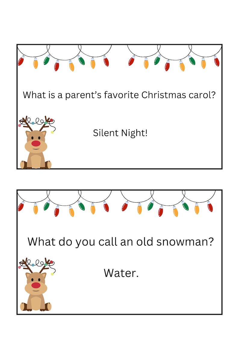 Christmas Riddles Printable, Christmas Party Game, 40 Christmas Riddles ...
