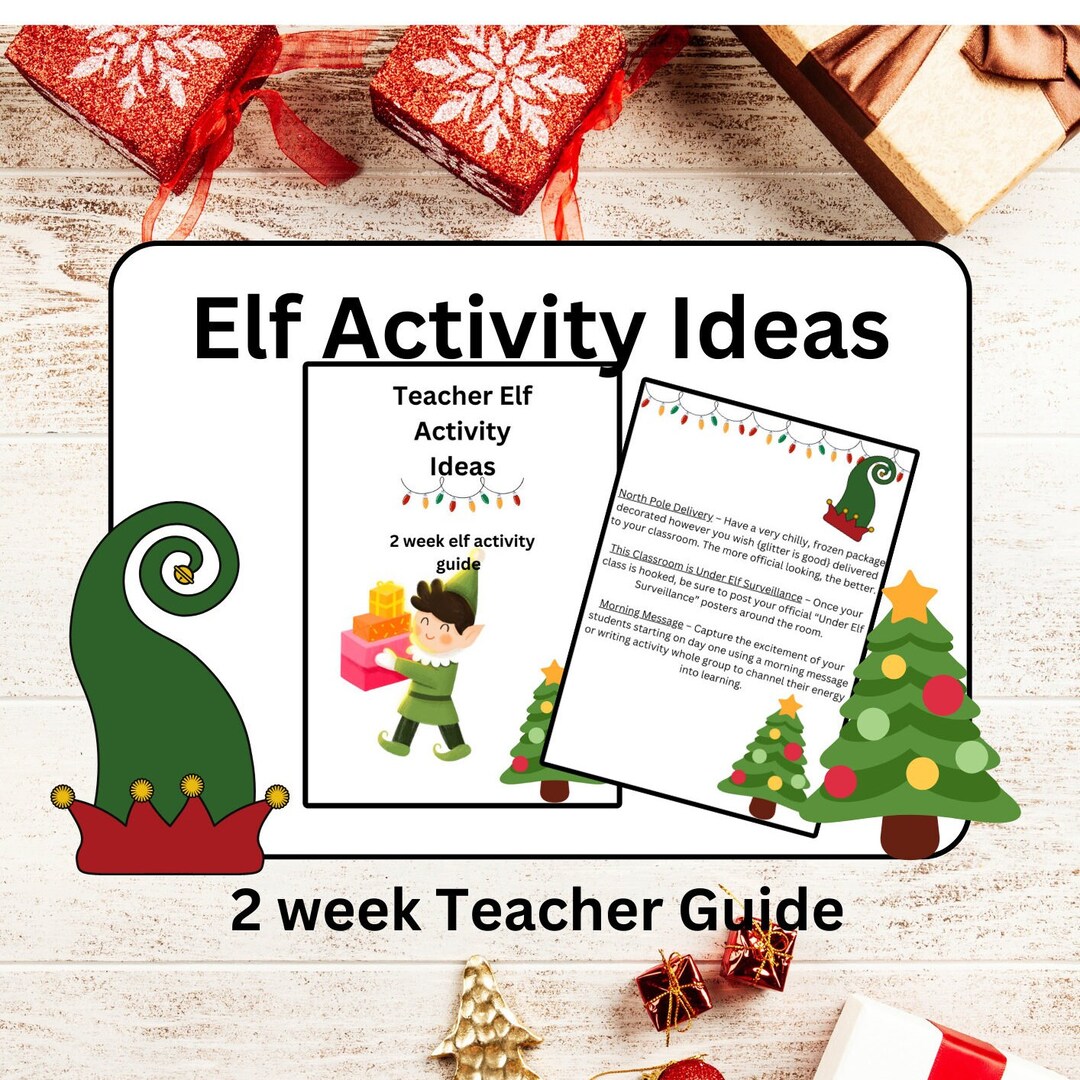 Teacher's Elf Kit Ideas 14 Day Classroom Activities - Etsy