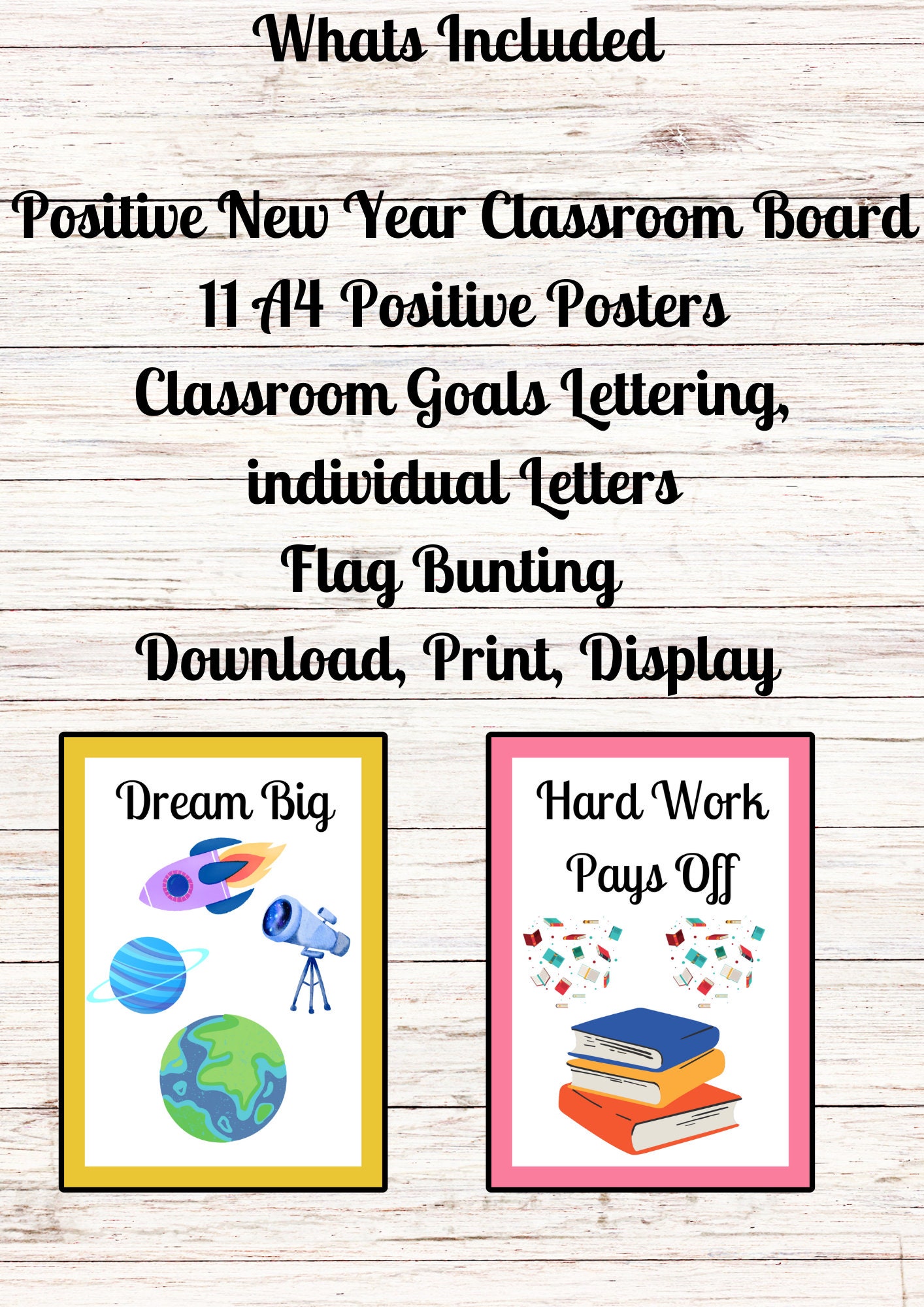 New Year Bulletin Board Kit, Motivational Sayings Bulletin Board ...