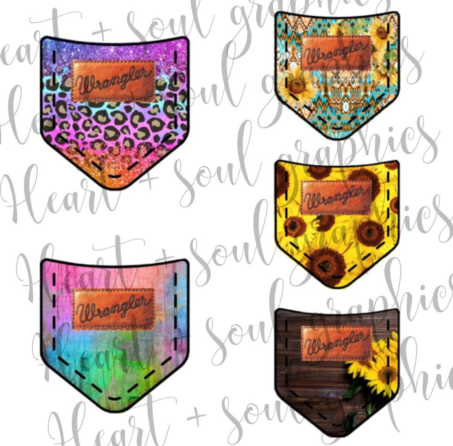 5 Wrangler Pockets-instant Downloads - Etsy