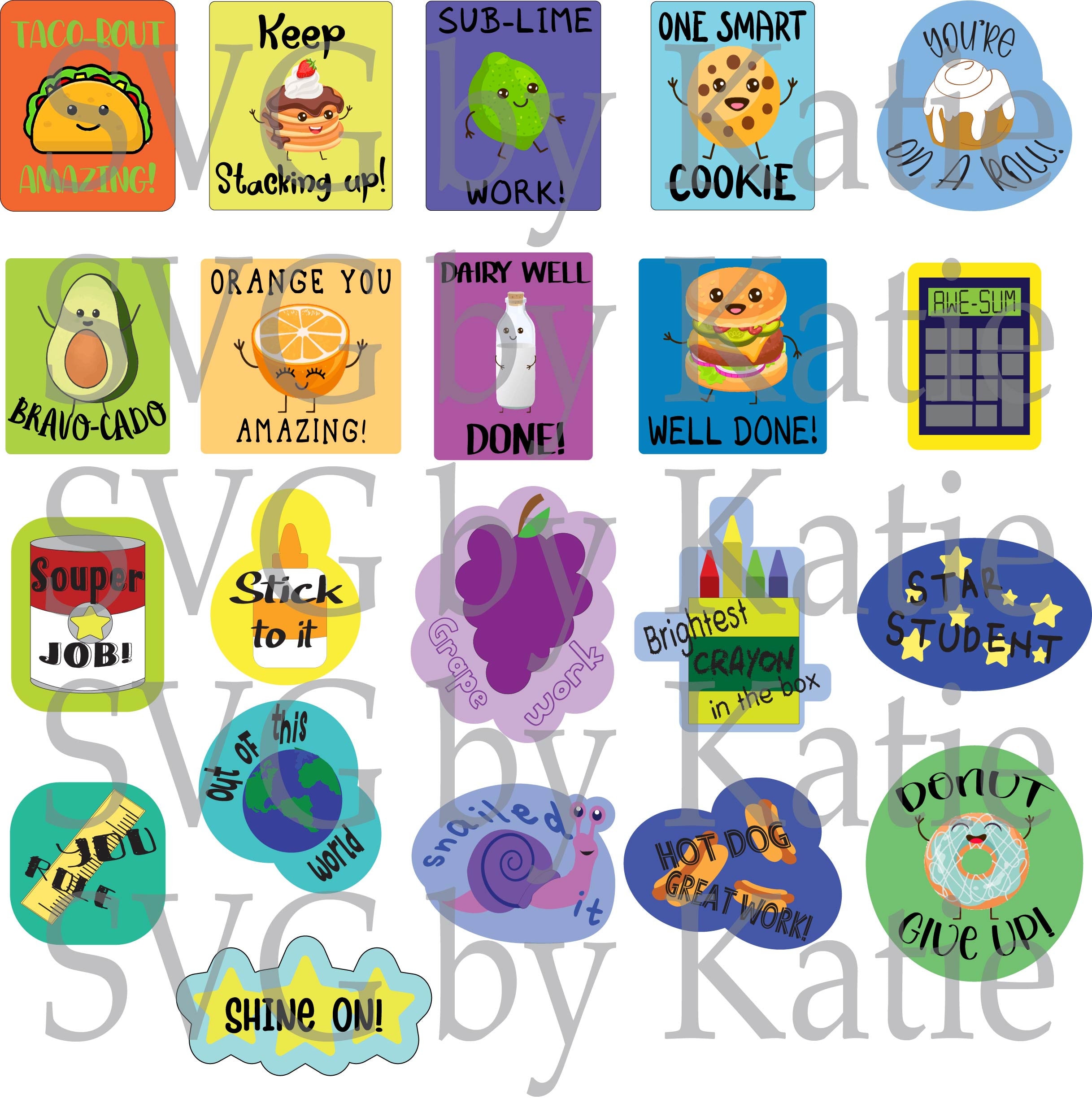 Teacher Sticker Bundle SVG/PNG/JPG - Etsy