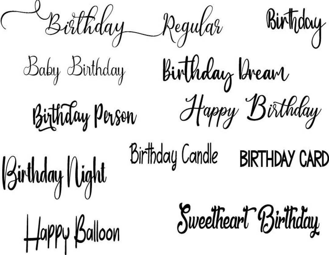 Perfect Birthday Fonts BUNDLE - Etsy