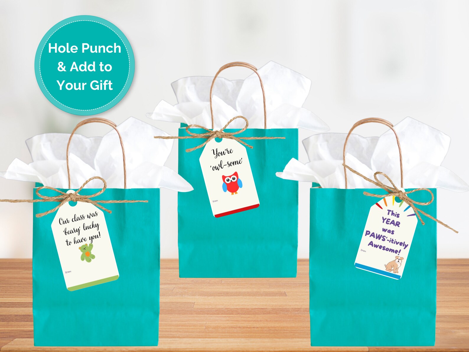 Teacher Appreciation Gift Tags, End of Year Gift Tags, Printable Gift ...