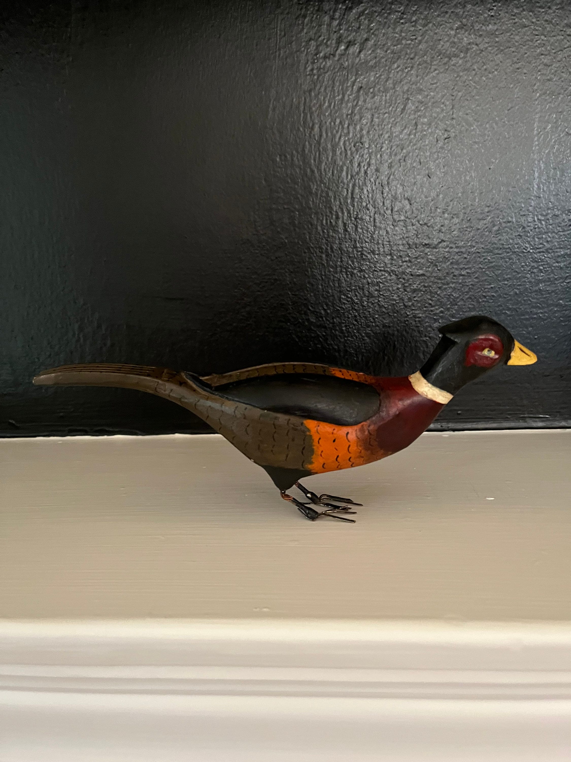 Hand Carved and Painted Wooden Pheasant - Etsy