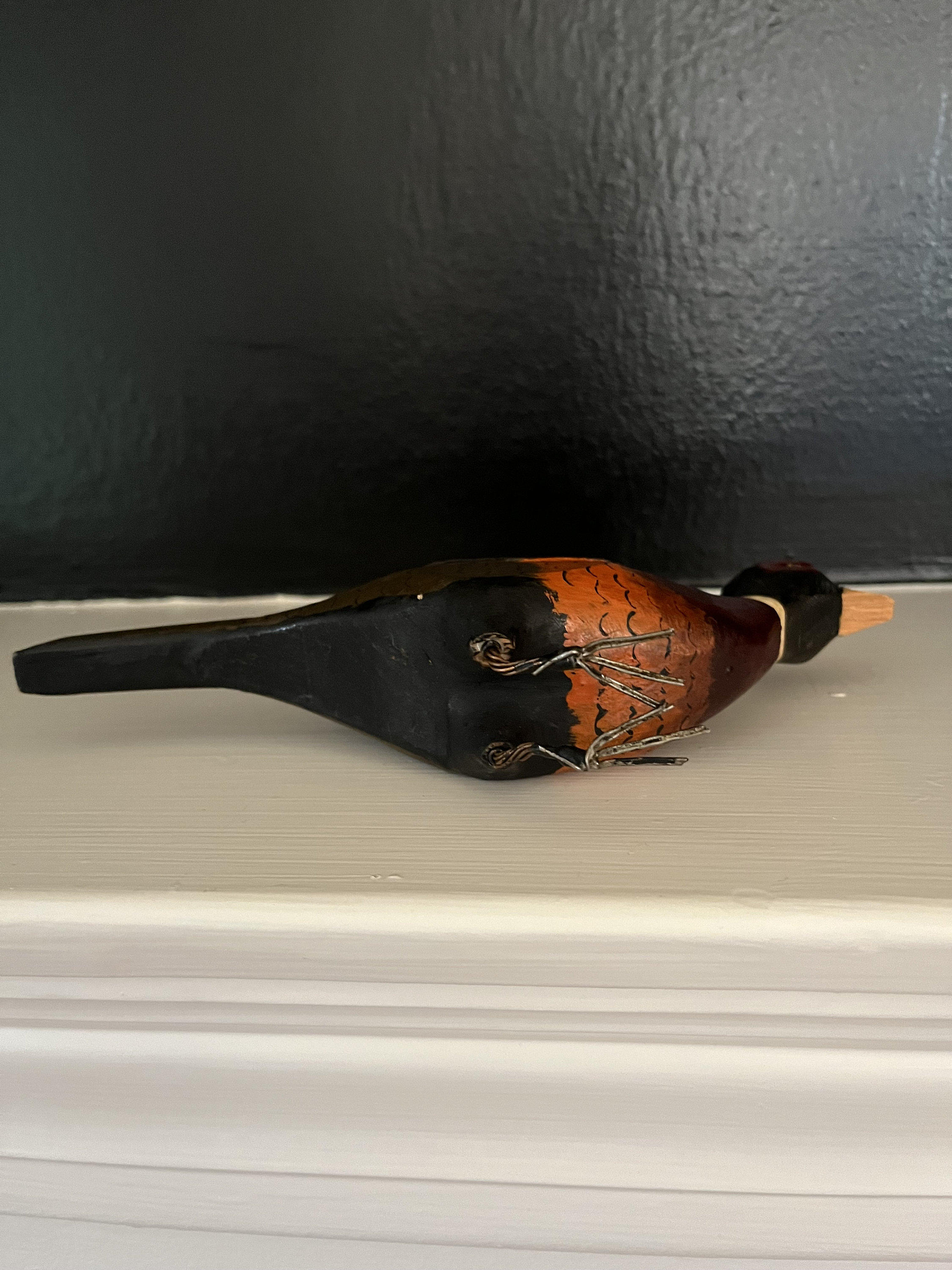 Hand Carved and Painted Wooden Pheasant - Etsy