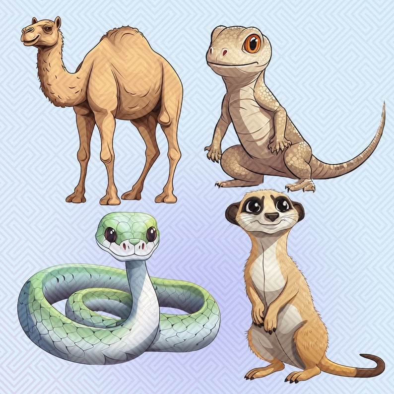 Desert Animals Clipart, Cartoon Cliparts, Cartoon Animals, Desert Art ...