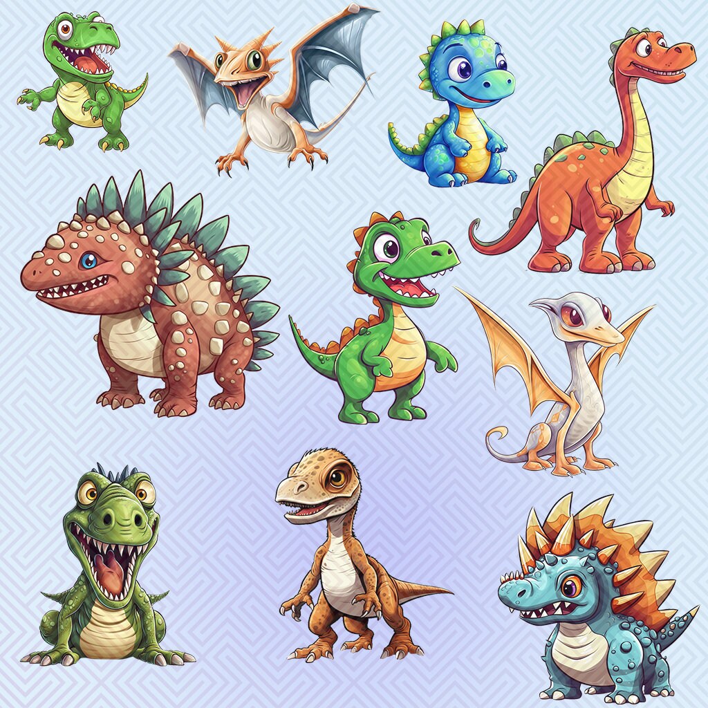 Dinosaurs Character Clipart, Cartoon Cliparts, Cartoon Dinosaur ...