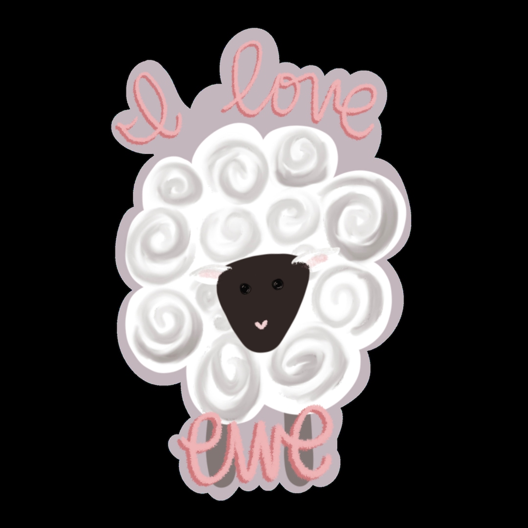 I Love Ewe Sticker - Etsy