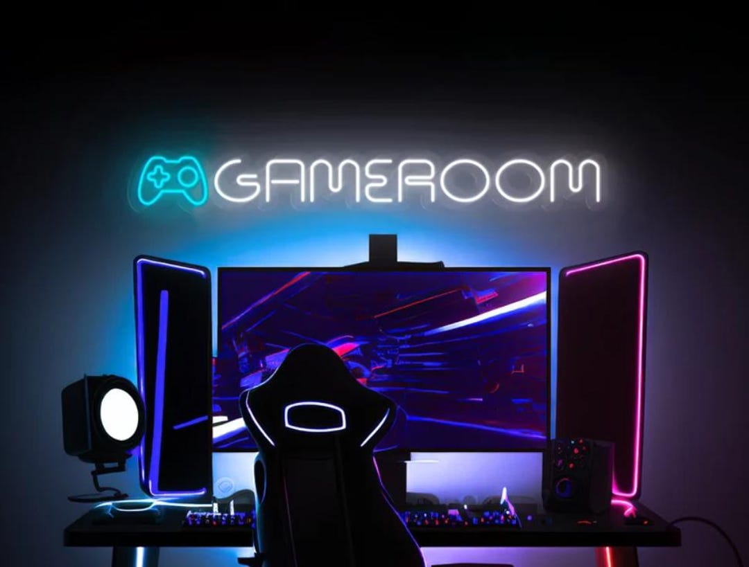 Custom Gamer Neon Sign , Gamer Tag Neon Sign, Game Room Neon Decor ...