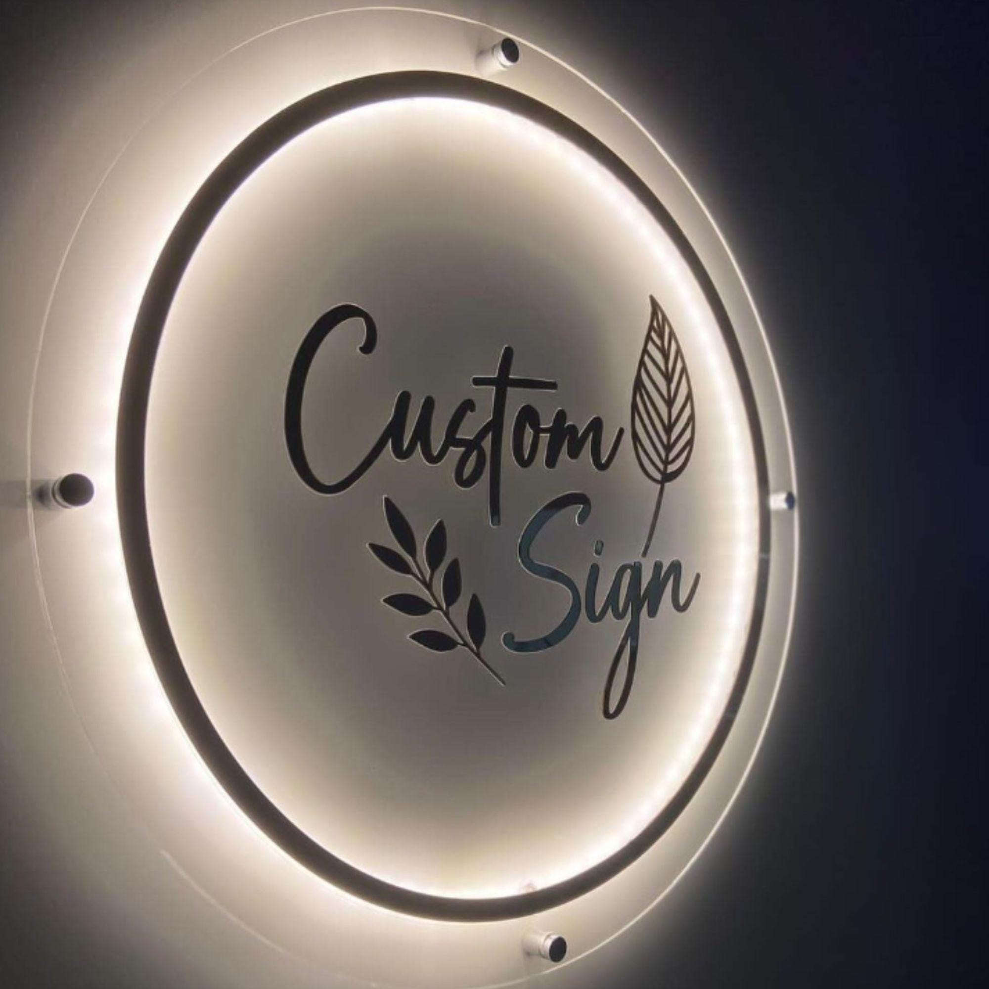 Led Sign, Acyrlic Backlit Sign for Wall Logo Sign,3d Logo,acrylic ...