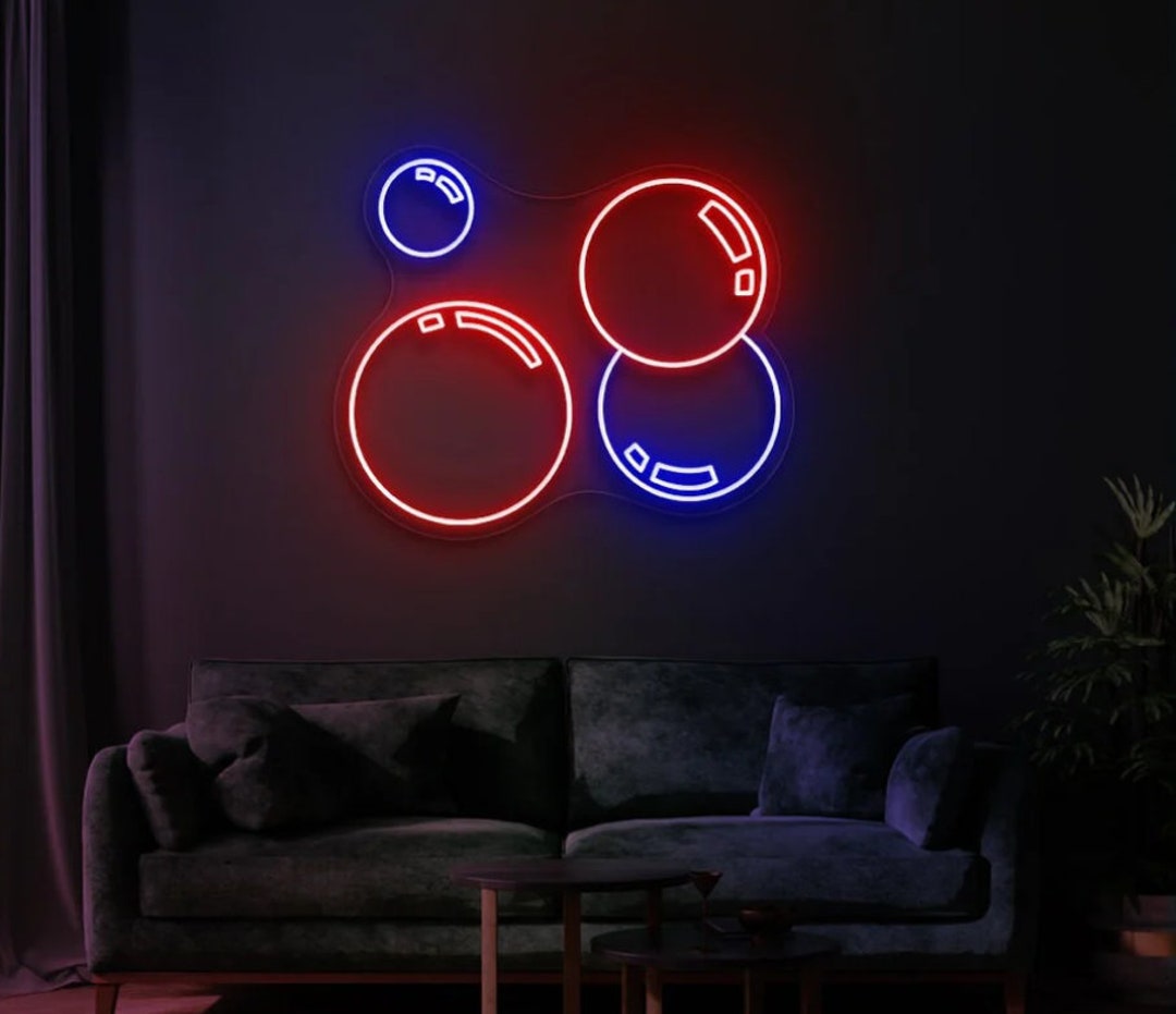 Bubbles Wall Neon Led Sign Personalized Gifts Wedding Signs Family Name ...