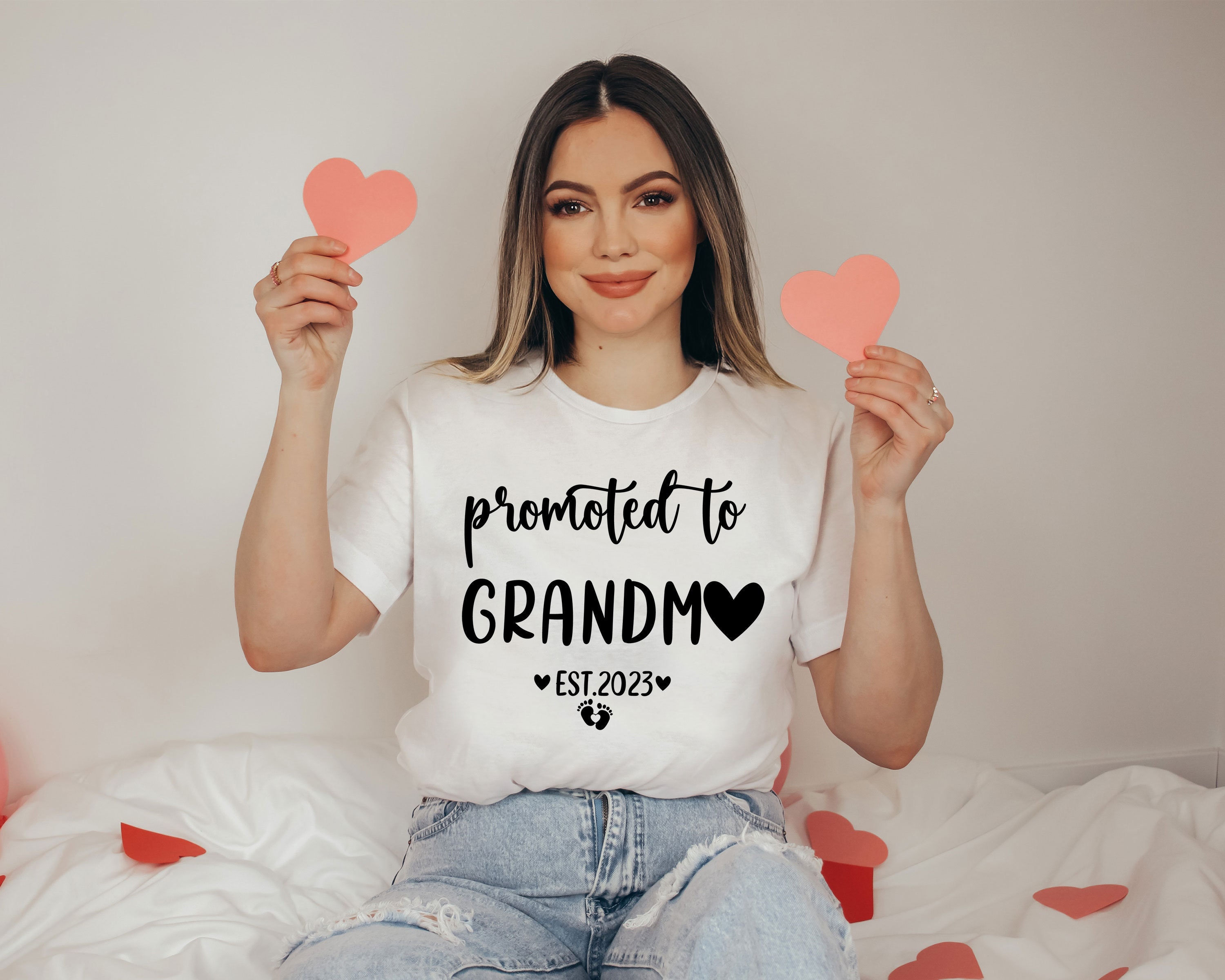 Promoted To Great Grandma Est 2023 Svg New Grandma Svg Etsy