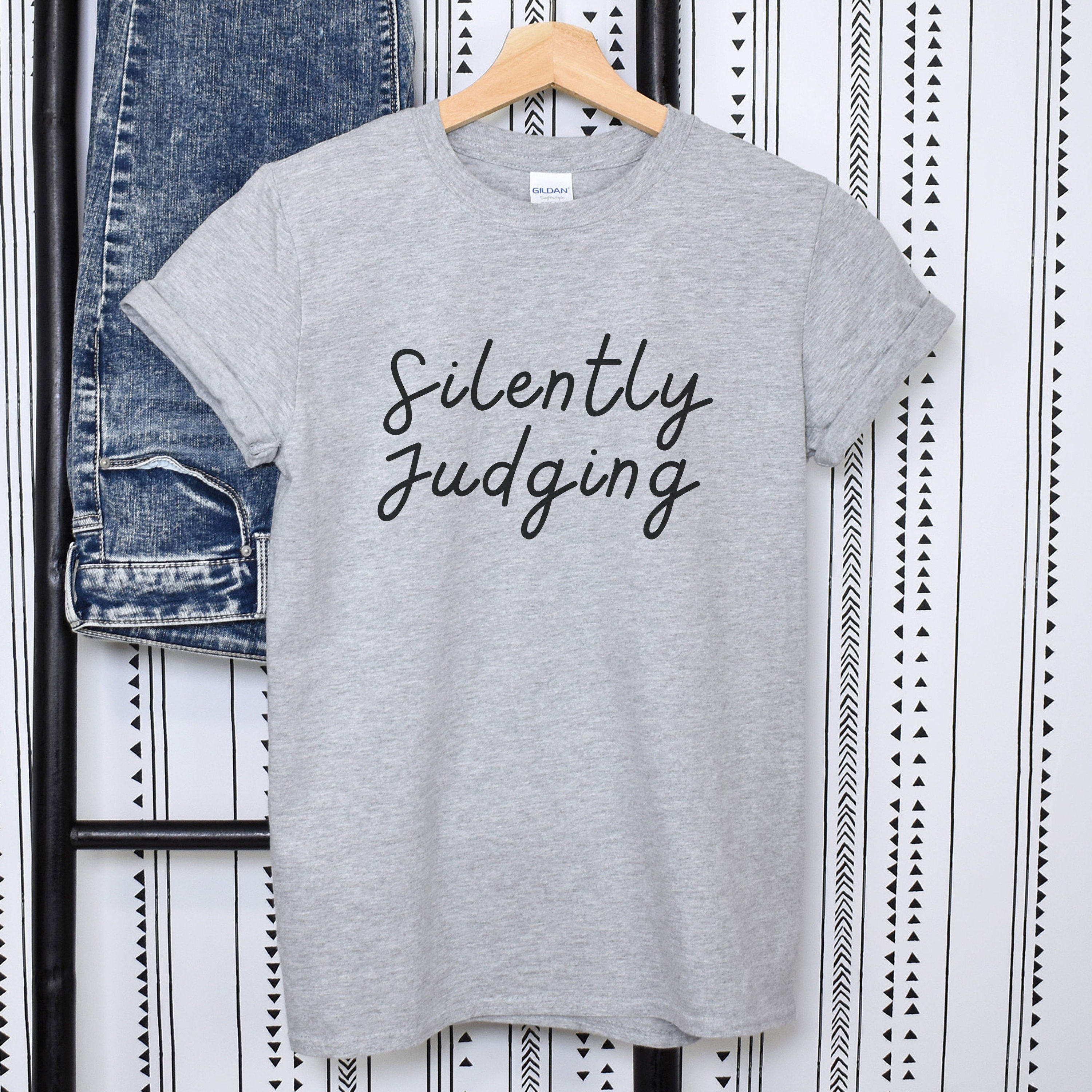 Silently Judging Tshirt, Sarcastic Humour Tee, Judge Everyone, People ...