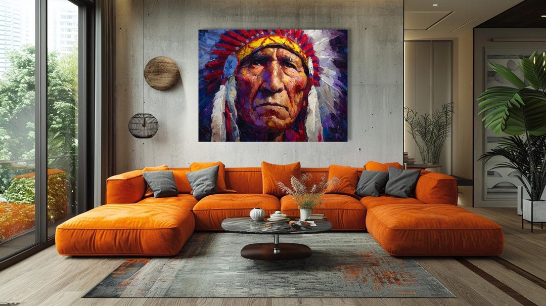 Timeless Spirit | Native American Canvas or Poster | Parker Wall Art - Etsy