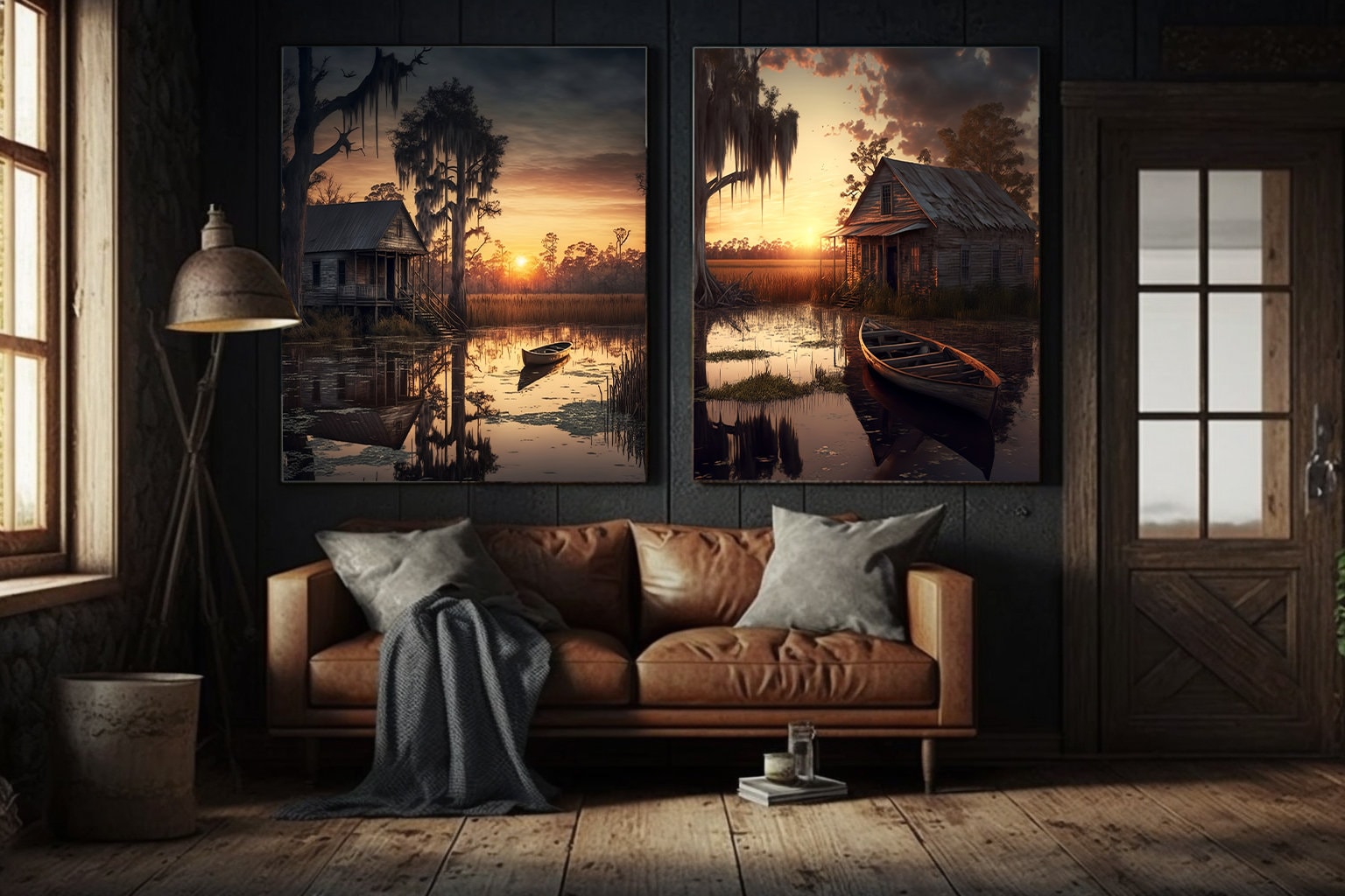 Swamp Scenes | Cajun Shack | Sunset - Etsy