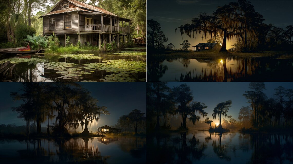 10 Swamp Scene Digital Backgrounds | Peaceful Computer Wallpaper ...