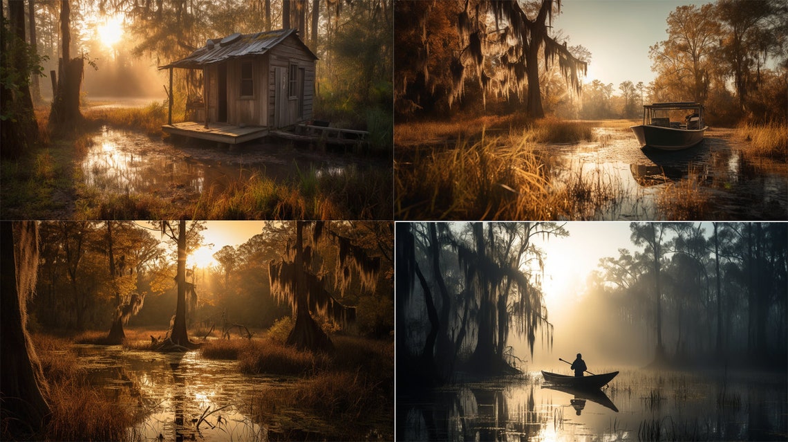 10 Swamp Scene Digital Backgrounds | Peaceful Computer Wallpaper ...
