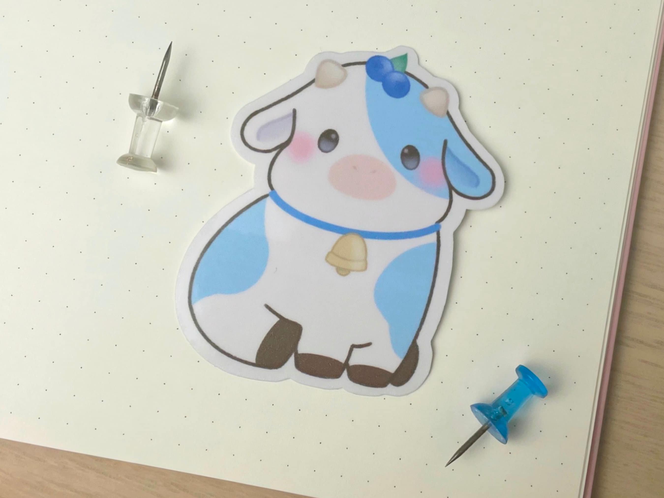 Milk Cows Laminated Stickers Cute Kawaii Aesthetic Stickers - Etsy