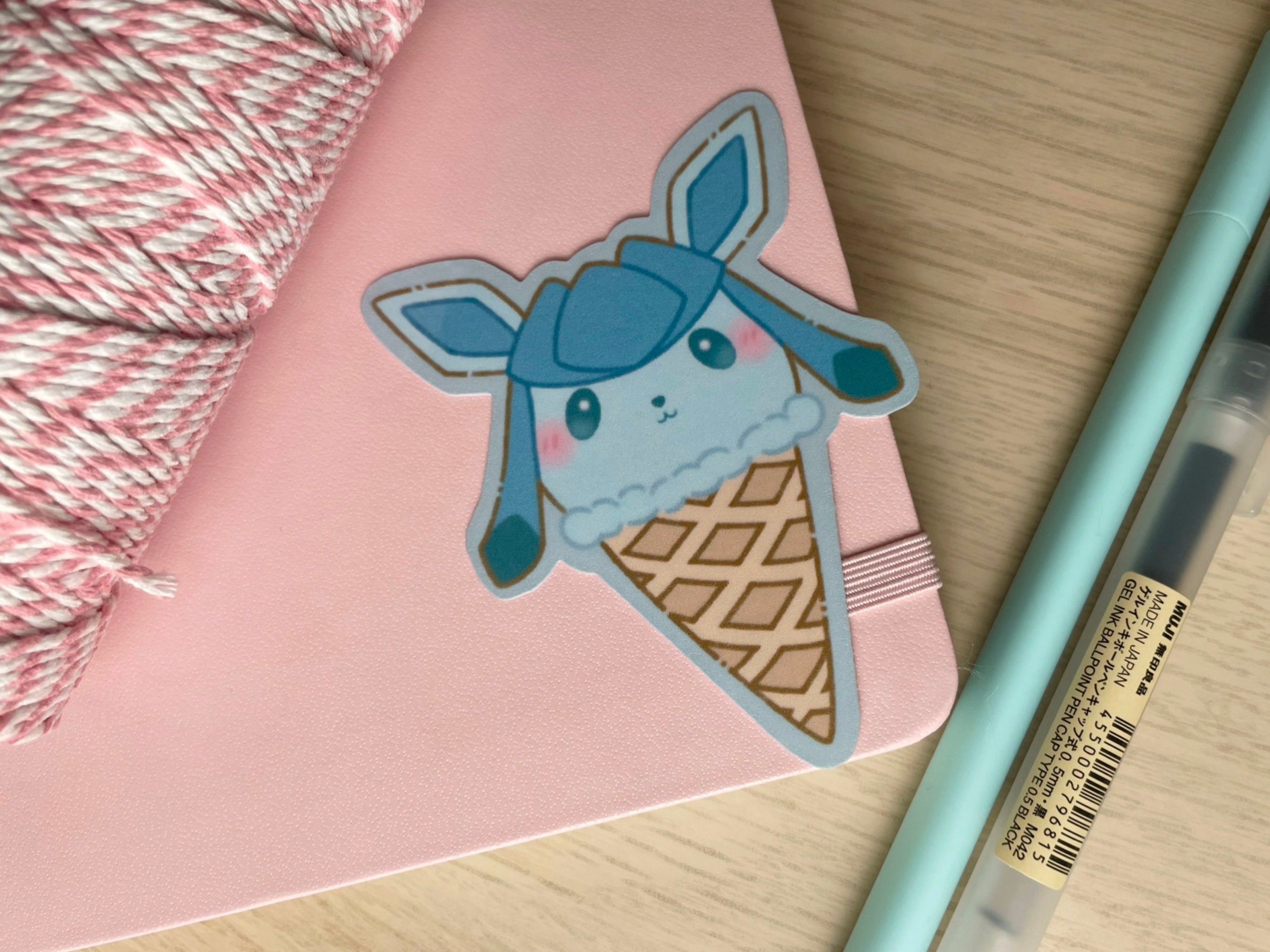 Eeveelution Ice Cream Cone Laminated Sticker Cute Kawaii Aesthetic ...