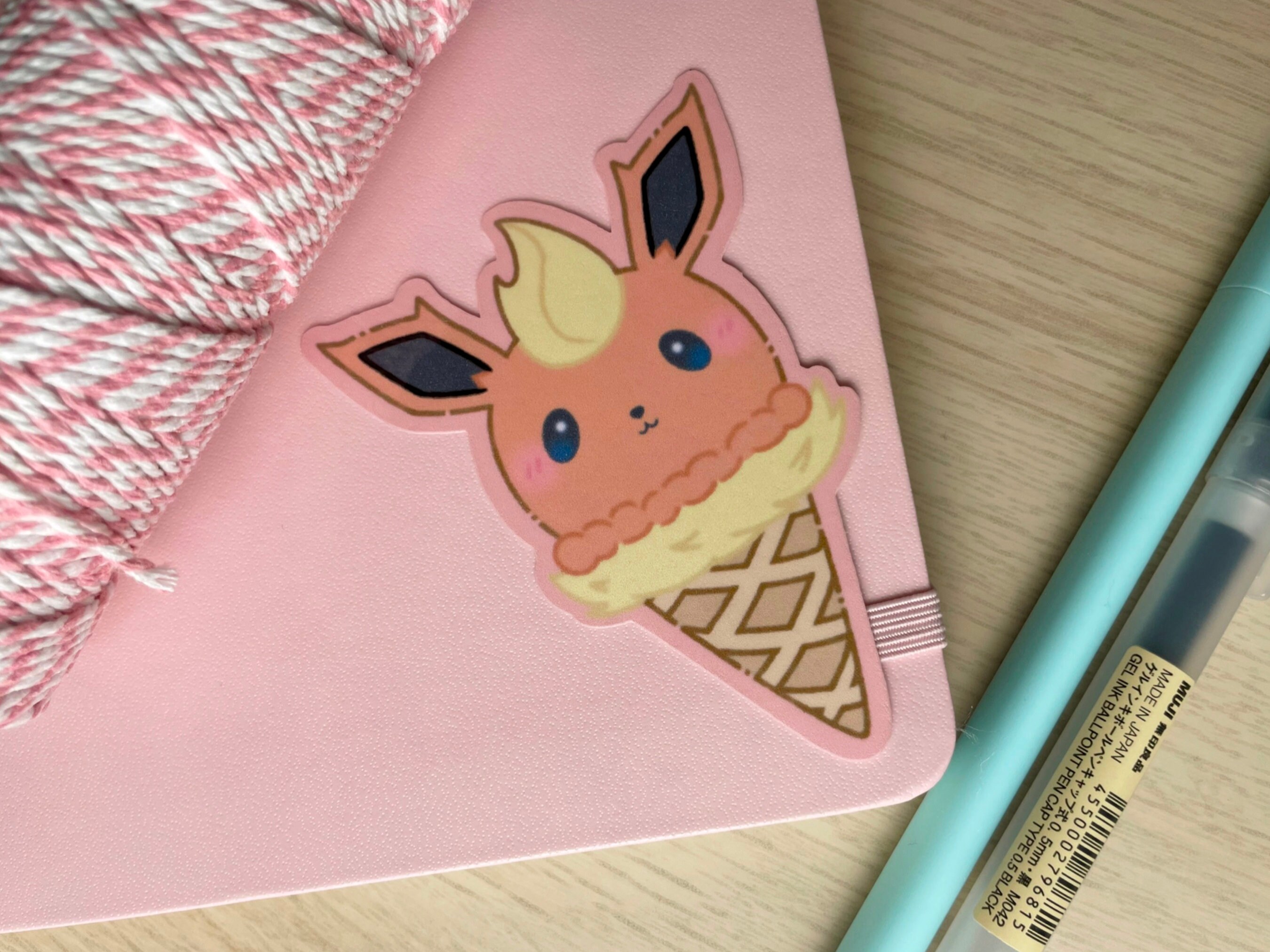 Eeveelution Ice Cream Cone Laminated Sticker Cute Kawaii Aesthetic ...