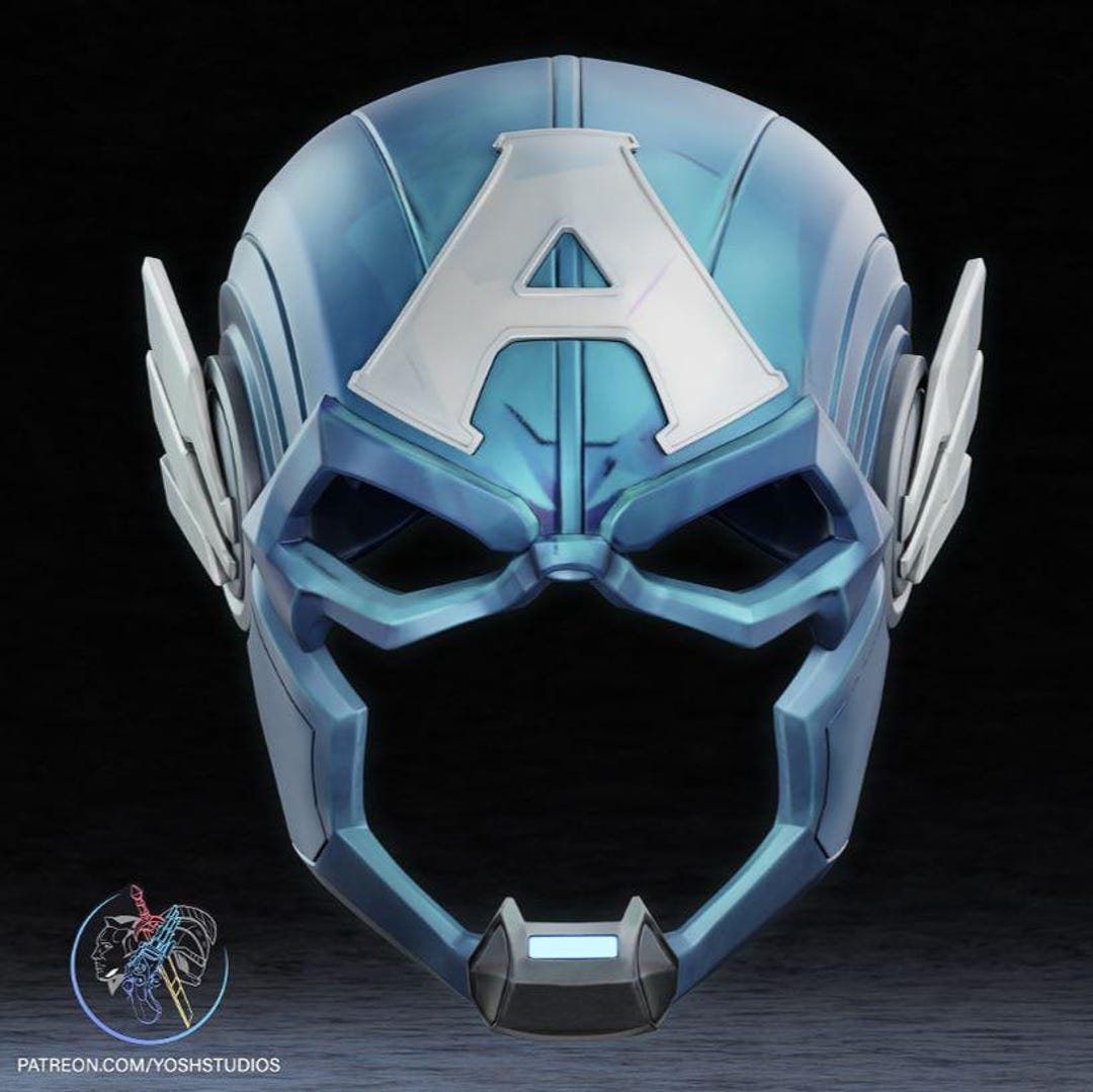 Captain America 2099 Marvel Rivals Wearable Cosplay & Display Helmet ...