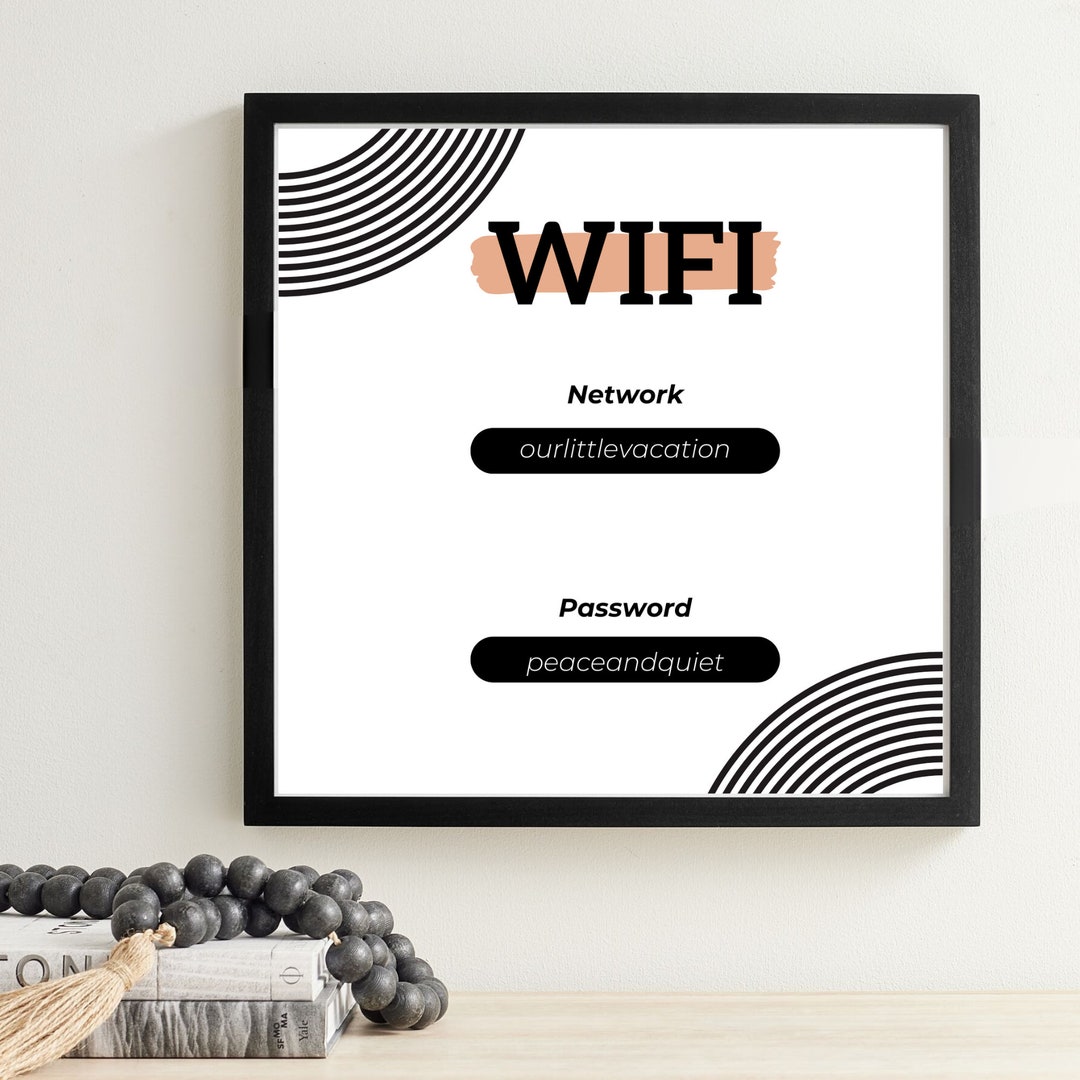 Home Wifi Printout Template - Etsy