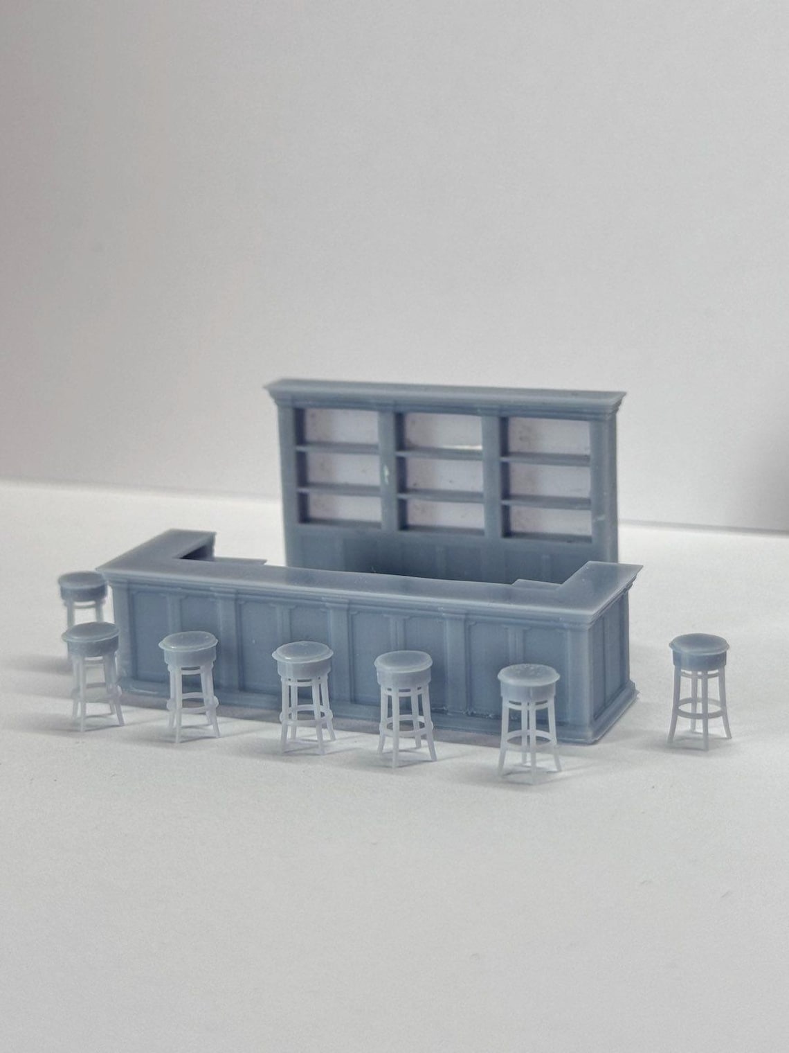 Vintage Bar for Pubs Restaurants Cafes , HO Scale 1:87 Grey Unpainted ...