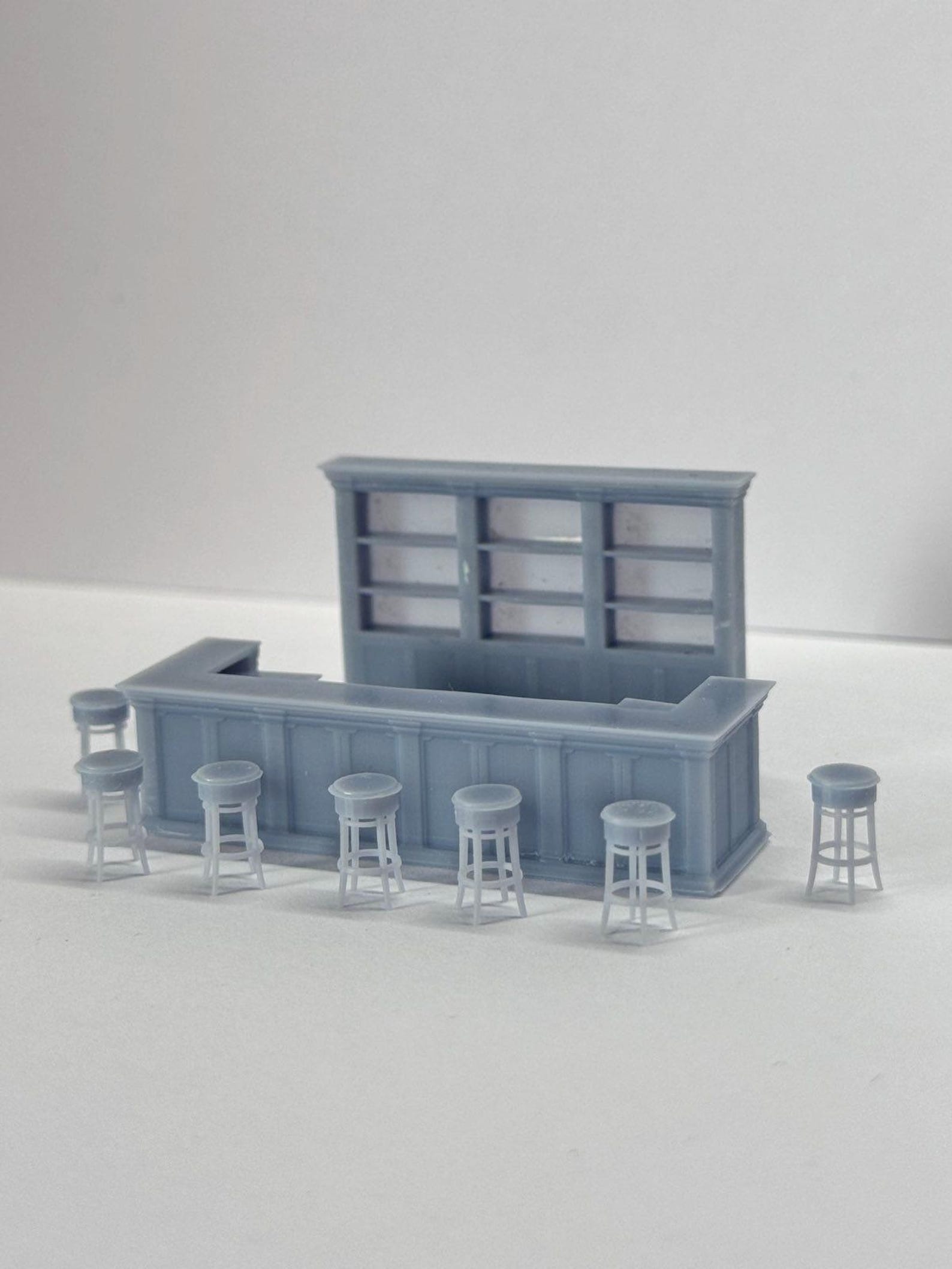 Vintage Bar for Pubs Restaurants Cafes , HO Scale 1:87 Grey Unpainted ...