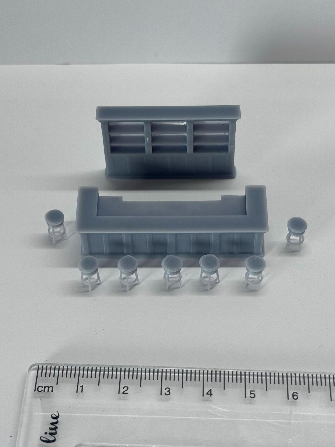 Vintage Bar for Pubs Restaurants Cafes , HO Scale 1:87 Grey Unpainted ...