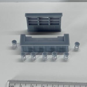 Vintage Bar for Pubs Restaurants Cafes , HO Scale 1:87 Grey Unpainted ...
