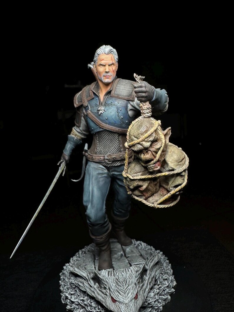 The Witcher | Gerald of Rivia Figure 10" / 25 Cm | 3D Printed & Hand ...