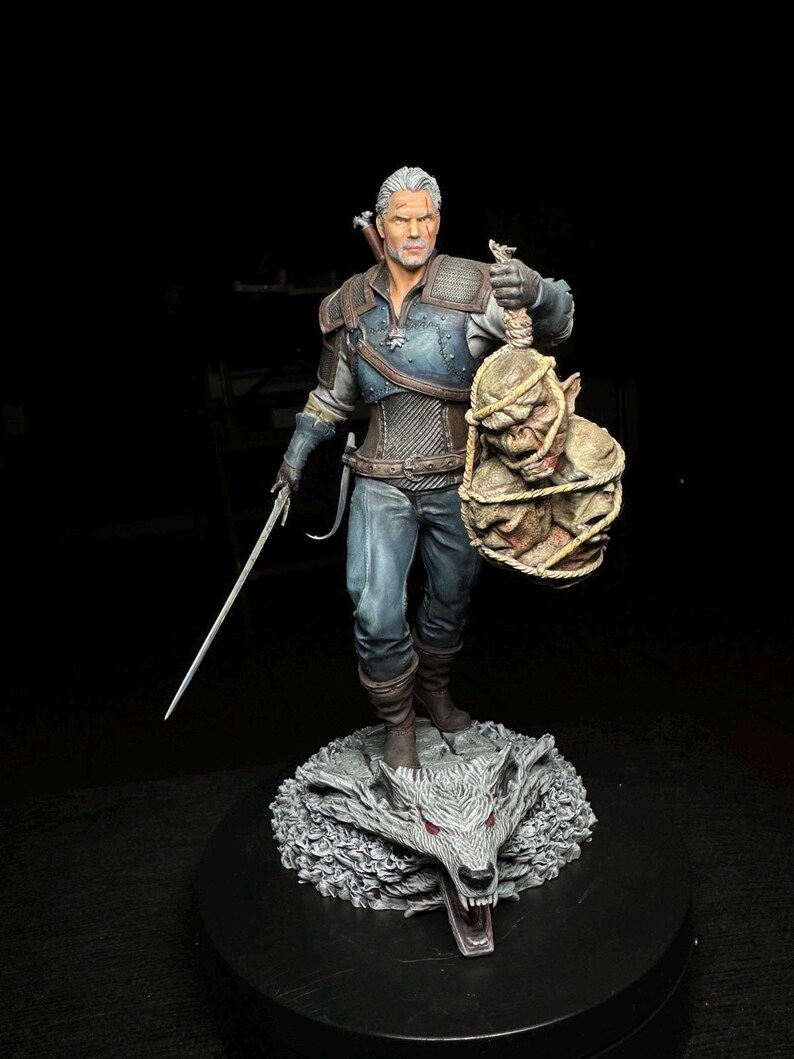 The Witcher | Gerald of Rivia Figure 10" / 25 Cm | 3D Printed & Hand ...