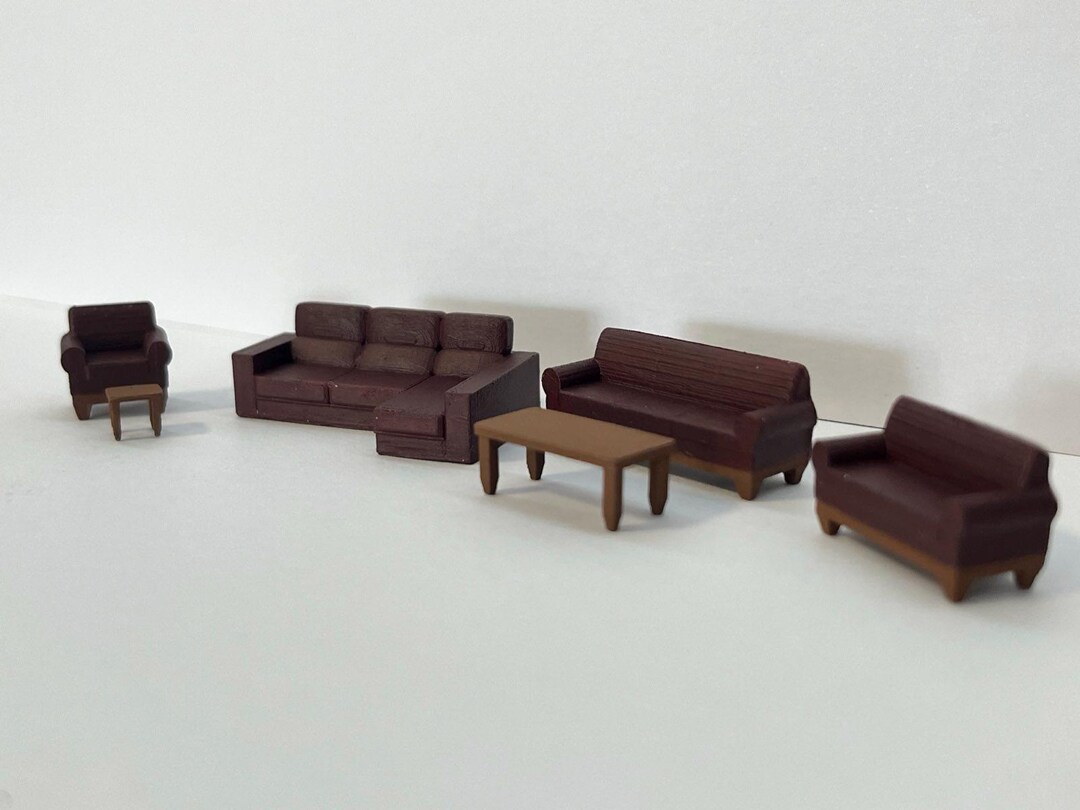Living Room Furniture Bundle, HO Gauge, 1/87 Scale, Painted - Etsy