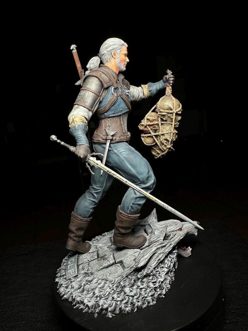 The Witcher | Gerald of Rivia Figure 10" / 25 Cm | 3D Printed & Hand ...