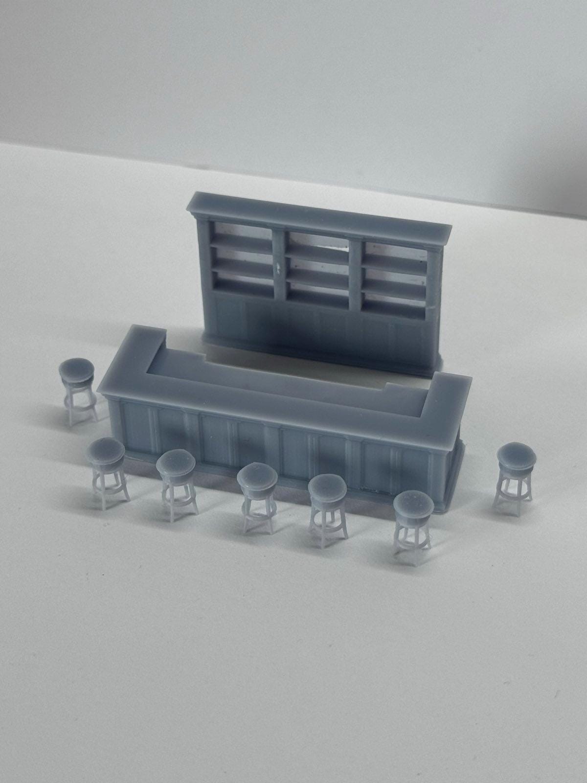 Vintage Bar for Pubs Restaurants Cafes , HO Scale 1:87 Grey Unpainted ...