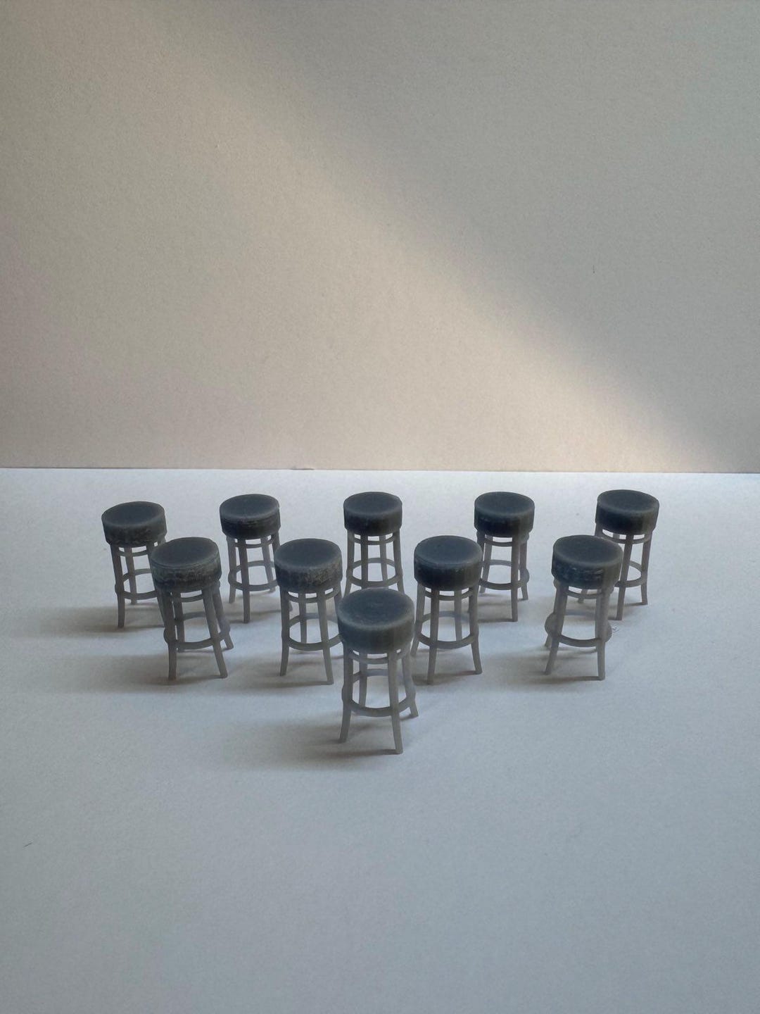 Bar Stools, 10 Pieces, O Scale 1:48 Grey Unpainted - Etsy