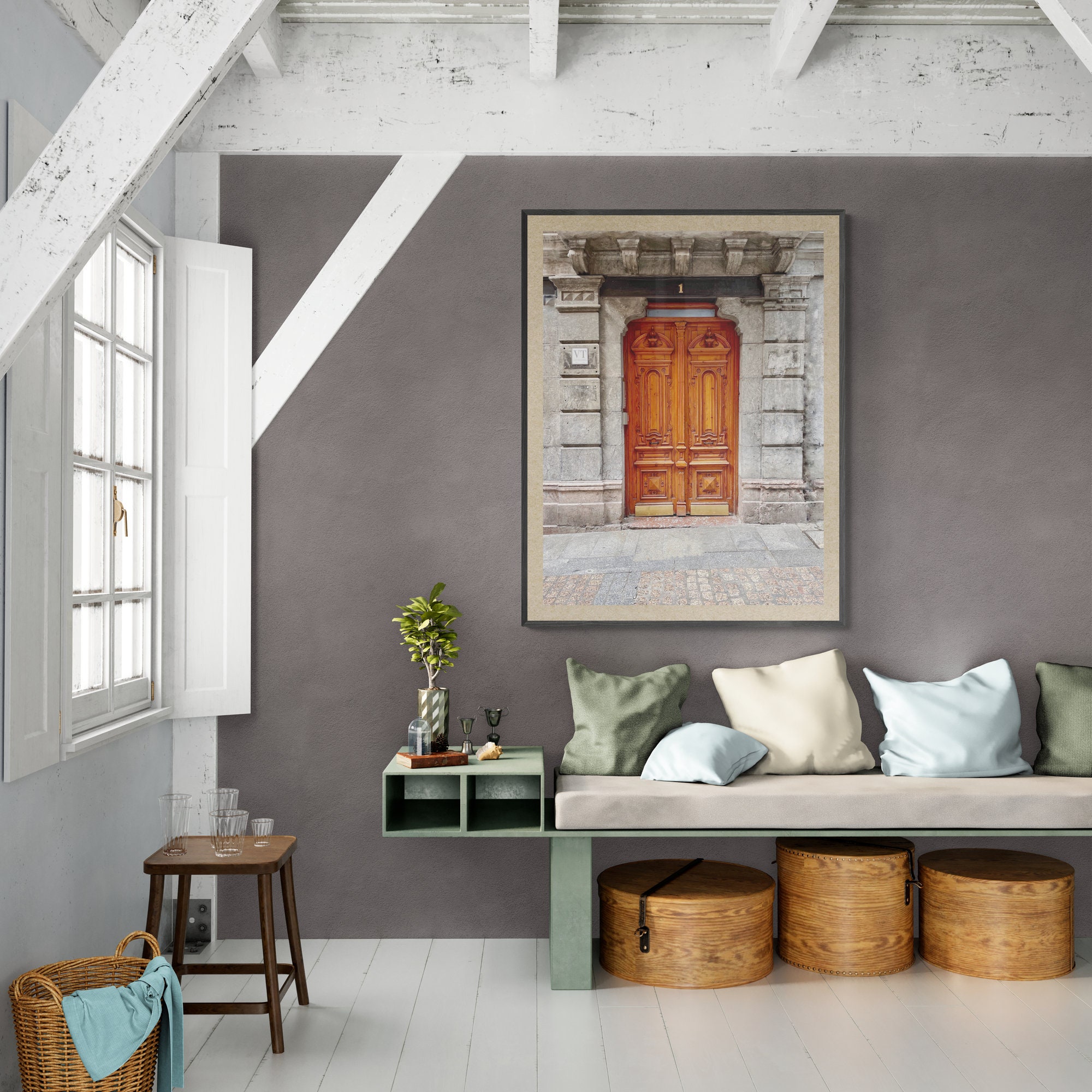 Old Wooden Door, Bilbao Spain, Stone Wall, Wall Art, Santiago De ...