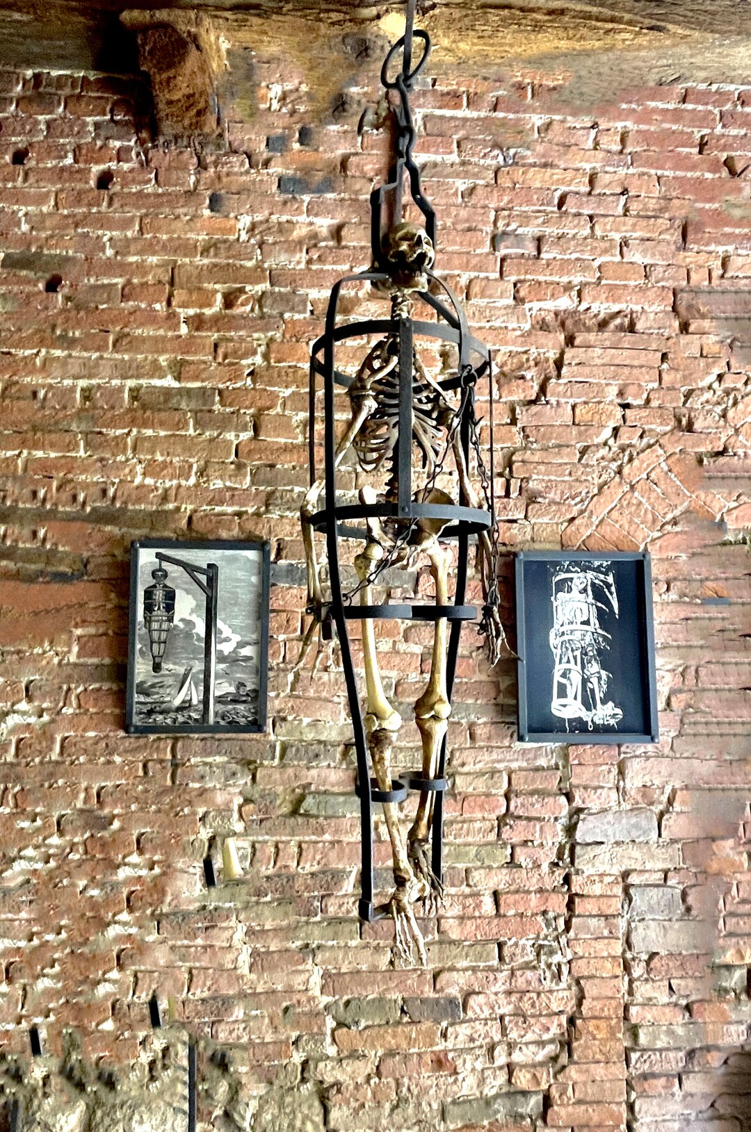 Skeleton in a Metal Cage, Horror Museum in San Marino,torture Museum ...