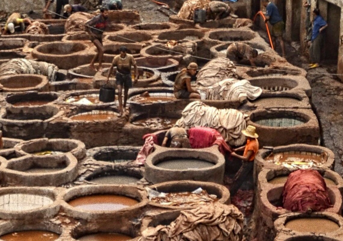 Leather Tanning, Fez Morocco, Largest Tannery, Oldest Tannery,tourist ...