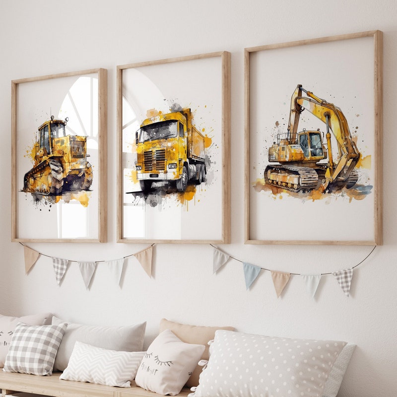 Construction Truck Prints - Etsy