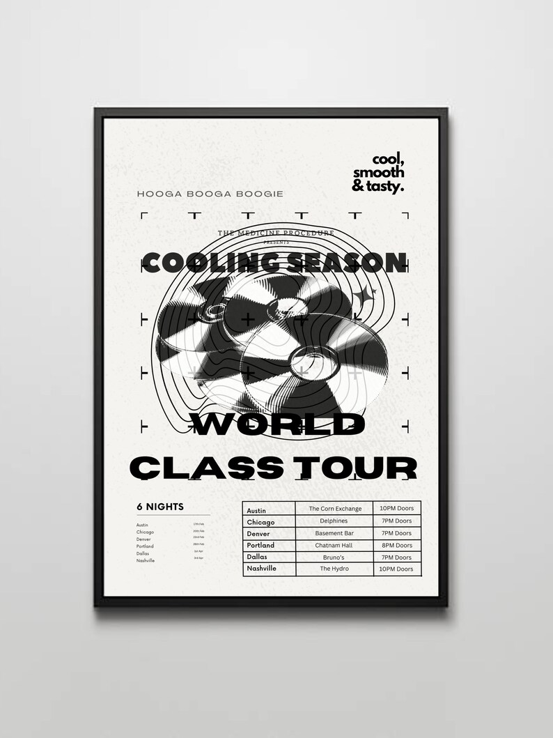 Cooling Season A4 Tour Poster - Etsy