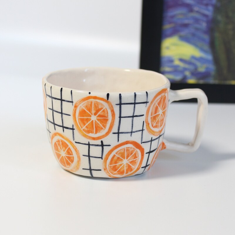 Orange Tea Cup - Etsy